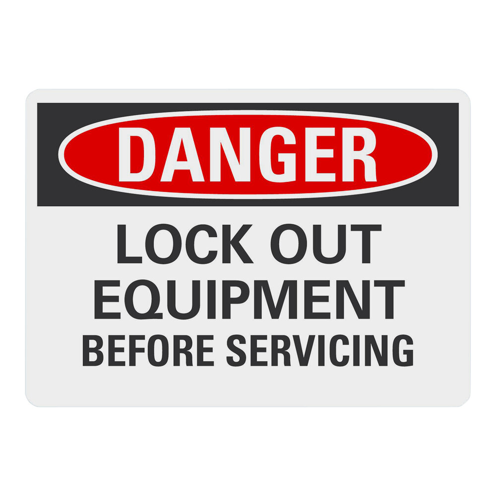 Lavex 14" x 10" Engineer-Grade Reflective Aluminum "Danger / Lock Out ...
