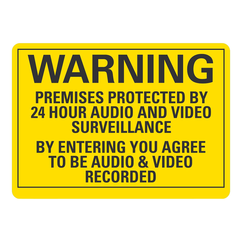 Lavex 14" x 10" Engineer-Grade Reflective Aluminum "Warning / Premises ...