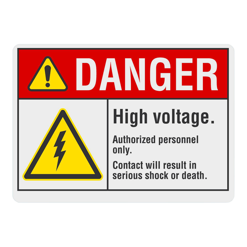 Lavex 14" x 10" Engineer-Grade Reflective Adhesive Vinyl "Danger / High ...