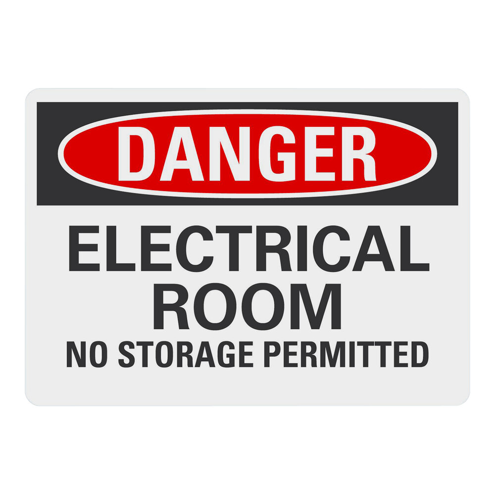 Lavex 10" x 7" Engineer-Grade Reflective Aluminum "Danger / Electrical ...