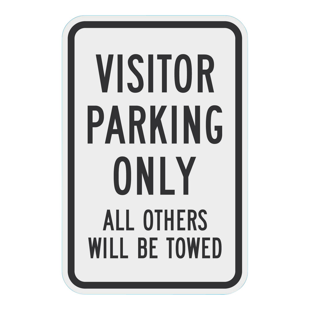 Lavex 18" x 12" Engineer-Grade Reflective Aluminum "Visitor Parking ...