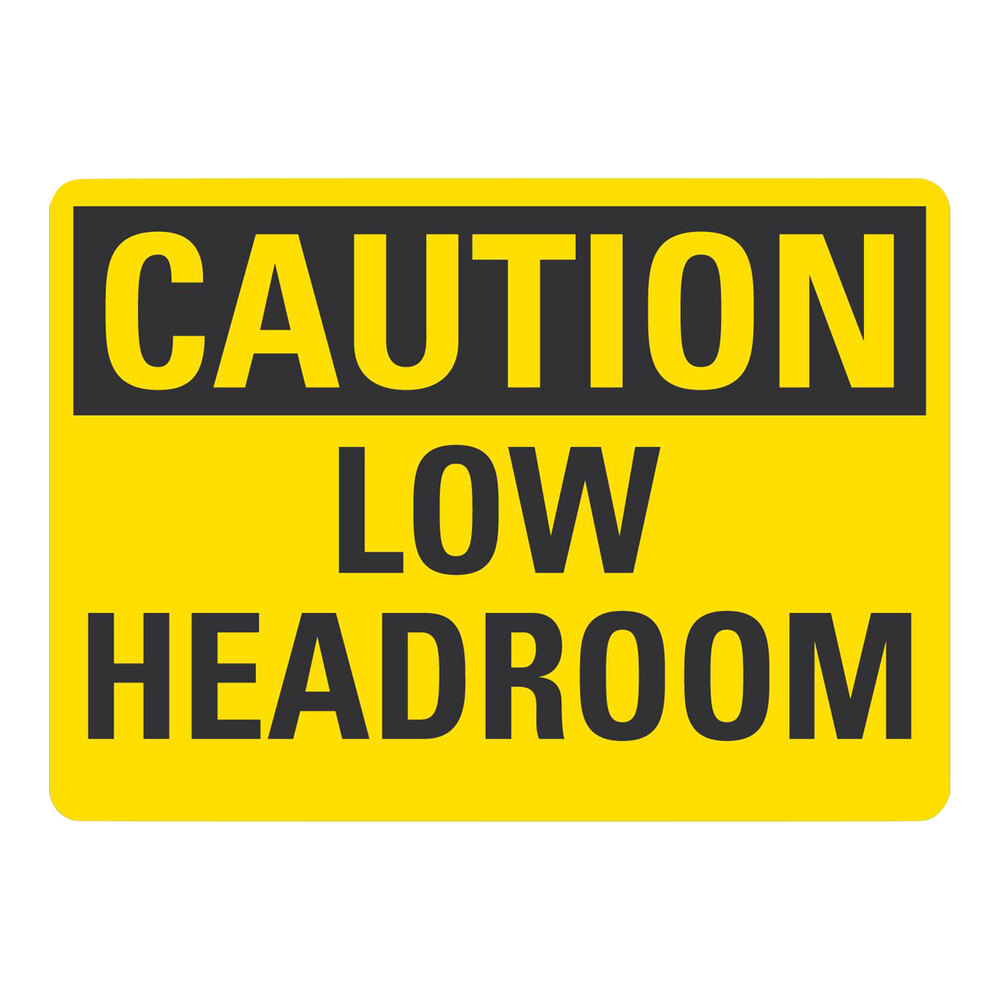 Lavex 14" x 10" Engineer-Grade Reflective Aluminum "Caution / Low ...