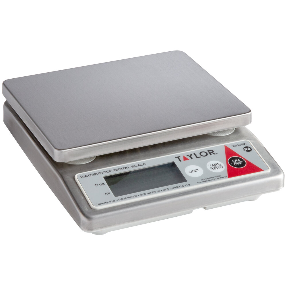 Taylor TE10CSW 10 lb. Waterproof Digital Portion Control Scale for Dry ...