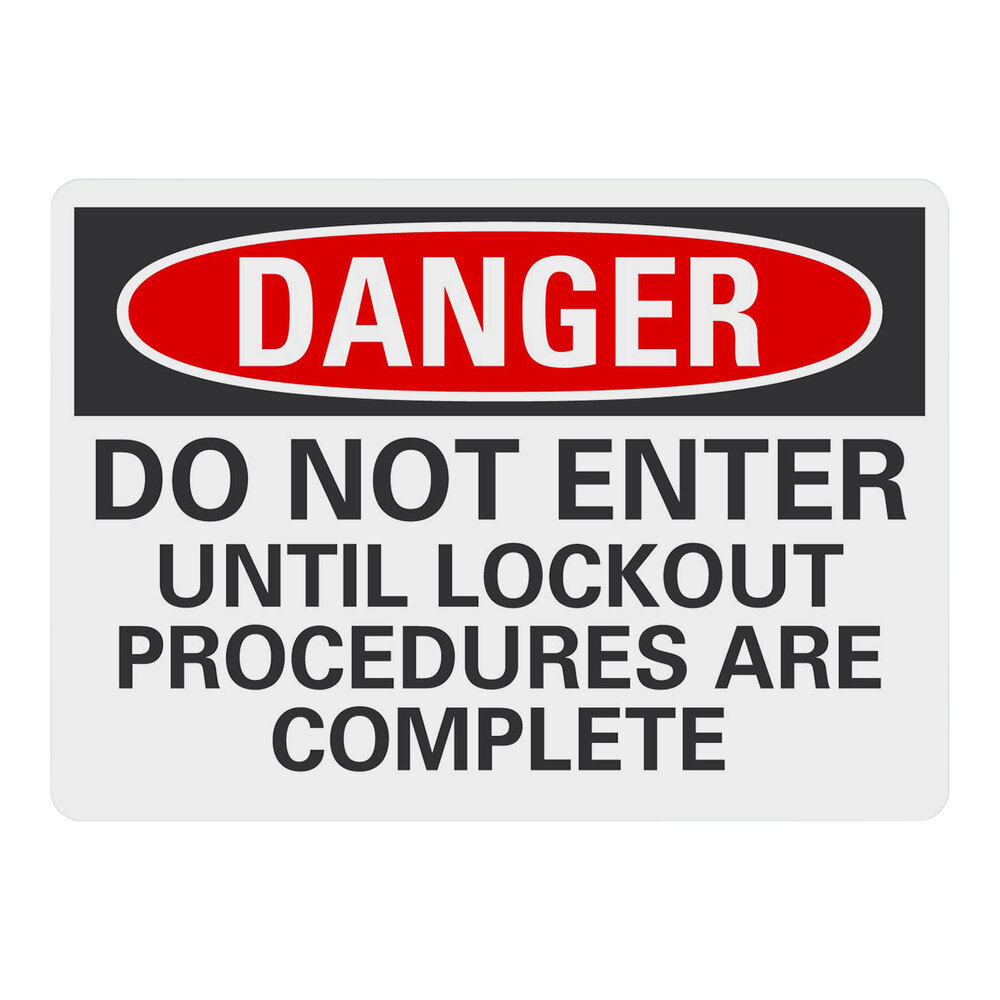 Lavex 10" x 7" Engineer-Grade Reflective Aluminum "Danger / Do Not ...