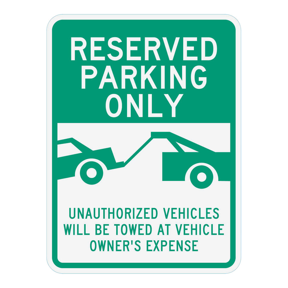 Lavex 24" x 18" Engineer-Grade Reflective Aluminum "Reserved Parking ...