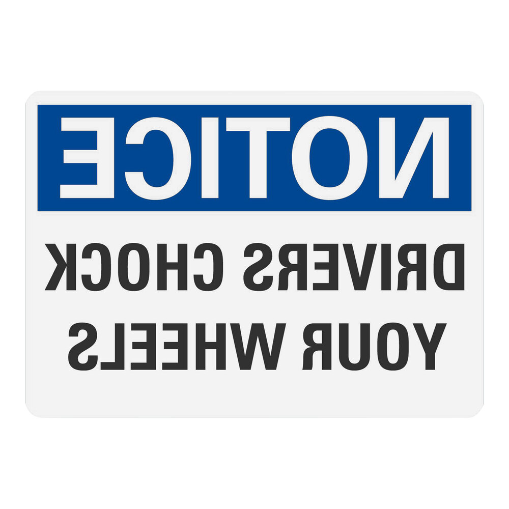 Lavex 14" x 10" Engineer-Grade Reflective Aluminum "Notice / Drivers ...