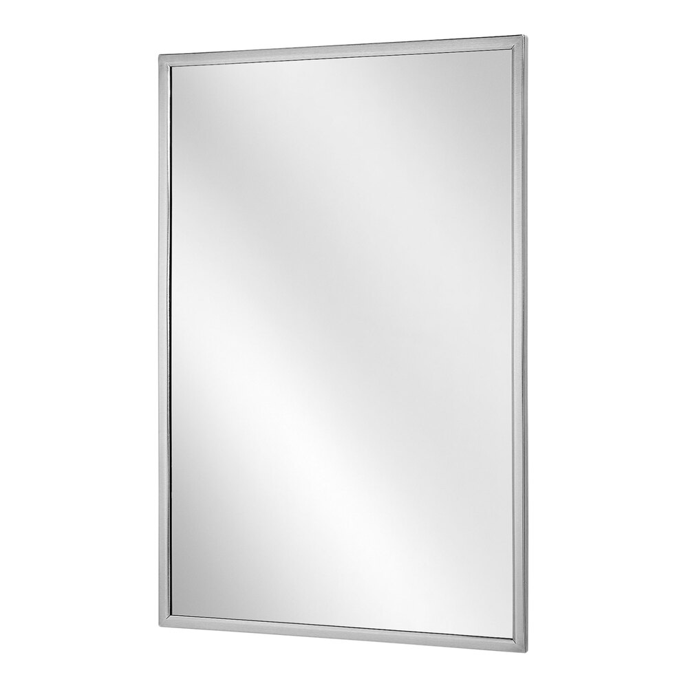 Bradley 18" x 36" Wall-Mount Float Glass Mirror with Stainless Steel ...