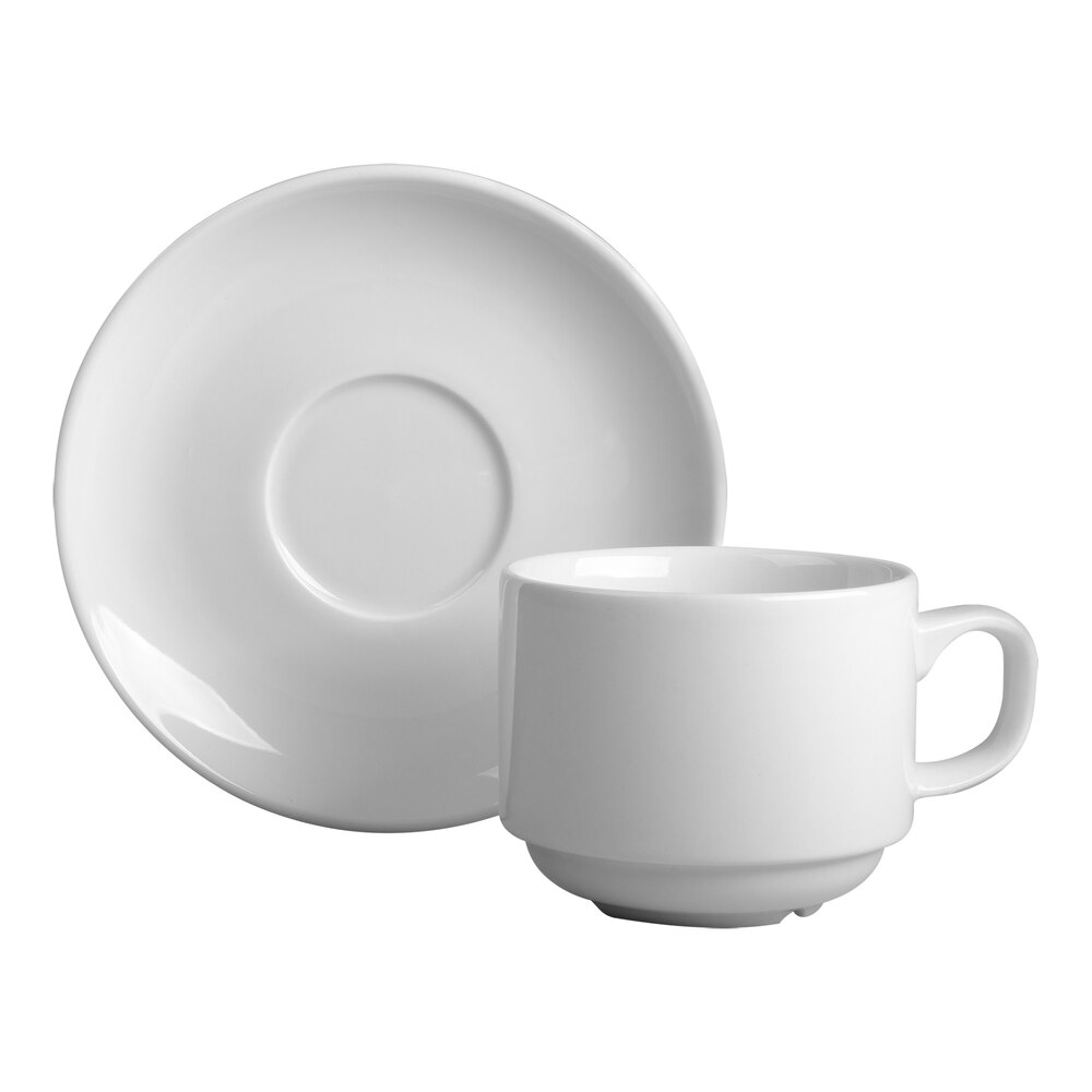 HydroZero Ivory by Oneida 6.75 oz Porcelain Cup - 6/Case