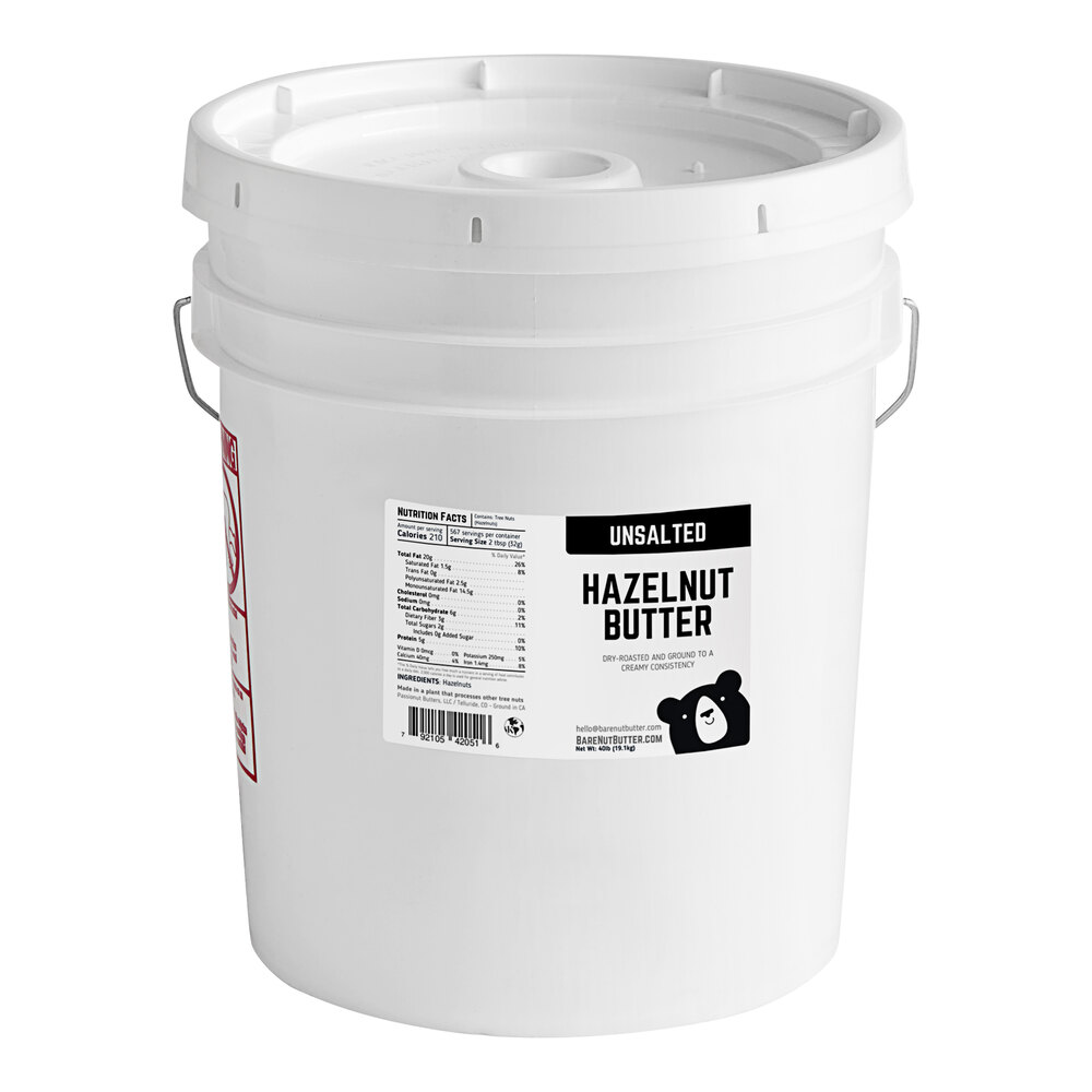 Bare Nut Butter Unsalted Hazelnut Butter 40 lb.