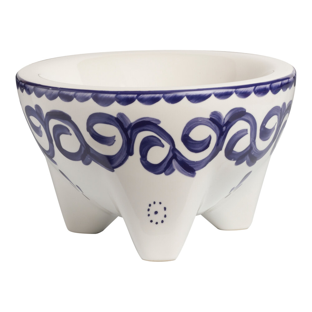 Anfora Blue Puebla from Steelite International 11 oz. Molcajete - 6/Case