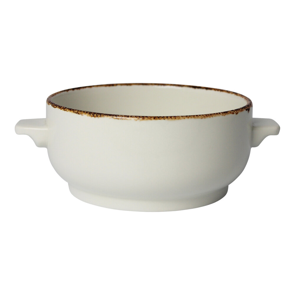 Steelite Performance Brown Dapple 15 oz. Soup Bowl Base - 6/Case