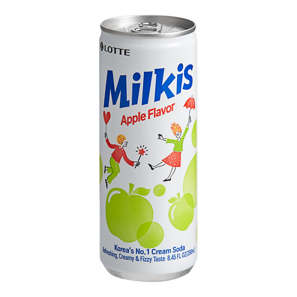 Milkis Apple Milk Soda 8.45 fl. oz. - 30/Case