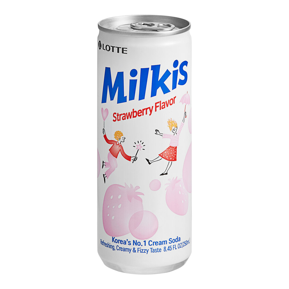 Milkis Strawberry Milk Soda 8.45 fl. oz. - 30/Case