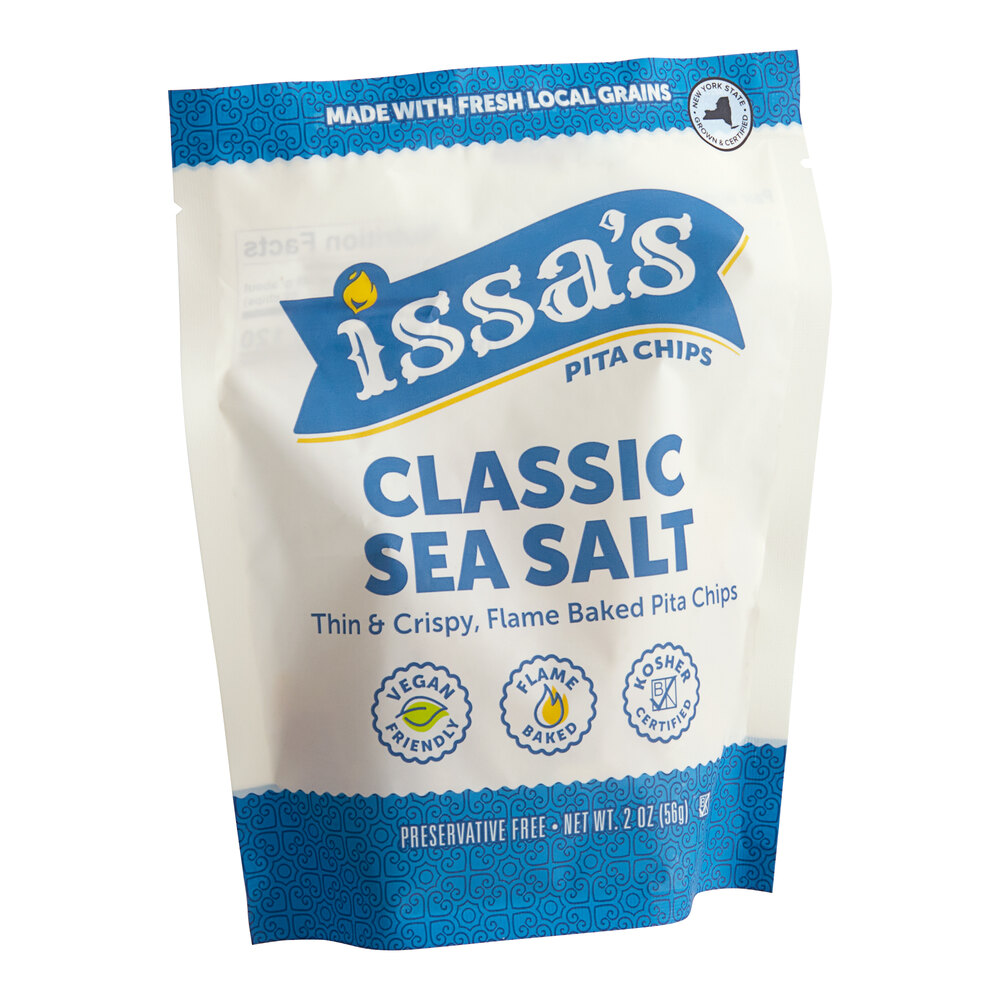 Issa's Classic Sea Salt Pita Chips 2 oz. - 30/Case