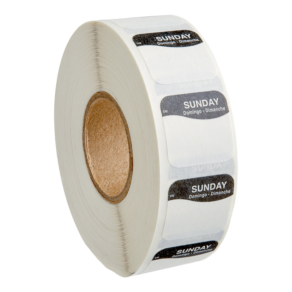 DayMark DissolveMark® 3/4" x 3/4" Dissolvable Sunday Day of the Week ...