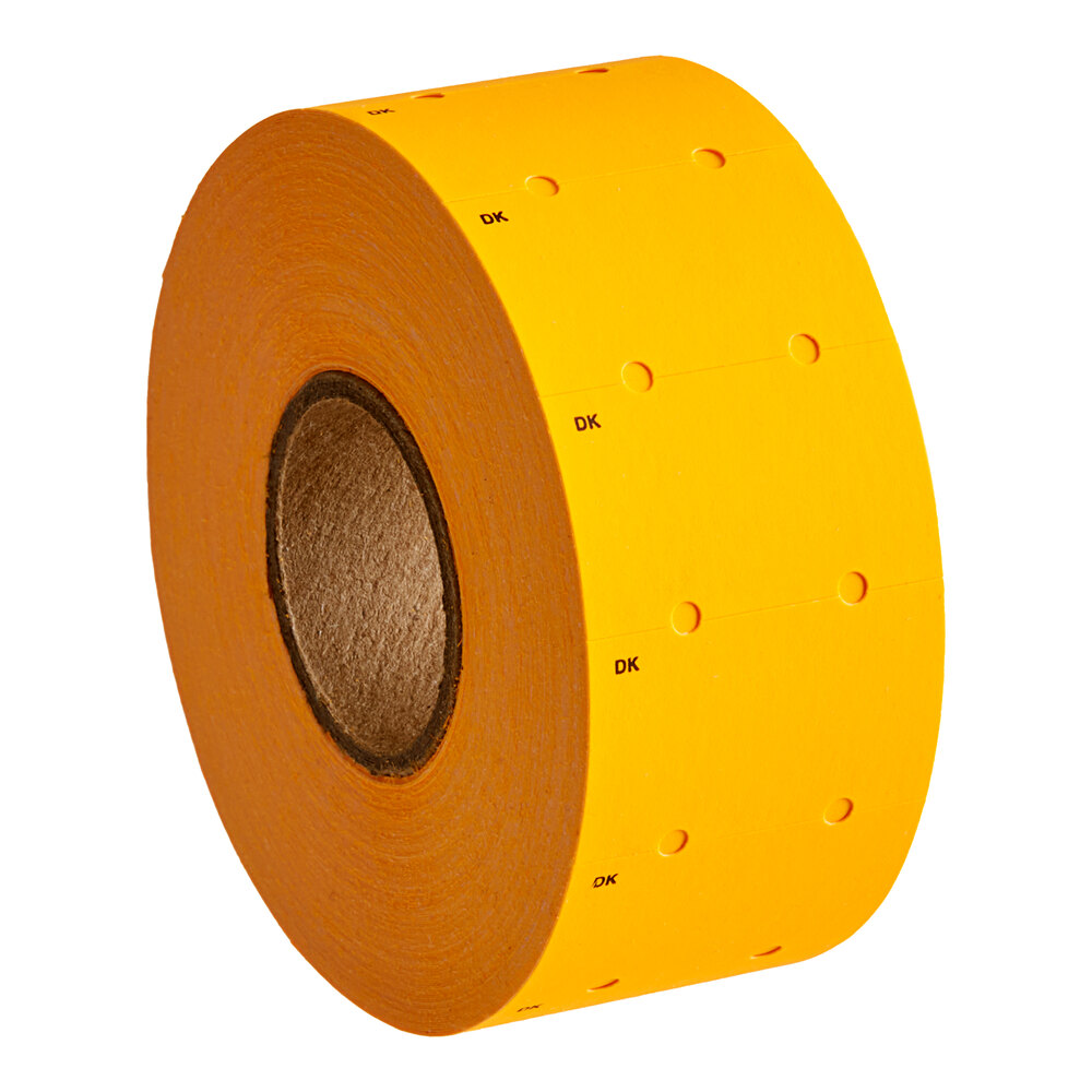 DayMark DuraMark™ 1 3/16" x 3/4" Permanent Fluorescent Orange Date Coder Label for Speedy Mark ...