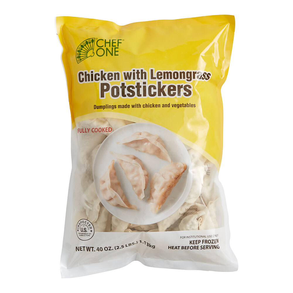 Chef One Chicken Lemongrass Potsticker 40 oz. - 3/Case