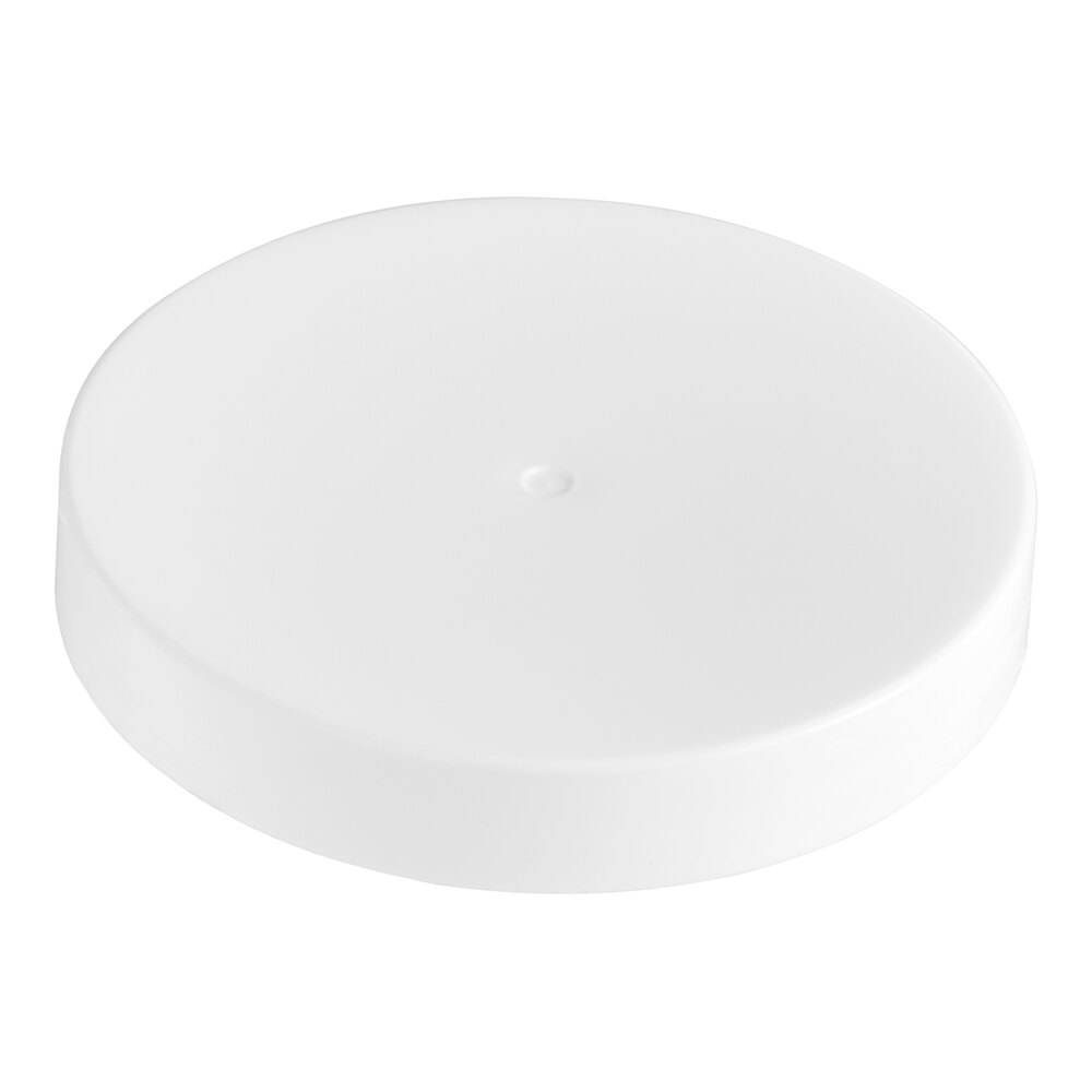 70/400 Smooth White Lid with Foam Liner - 100/Pack