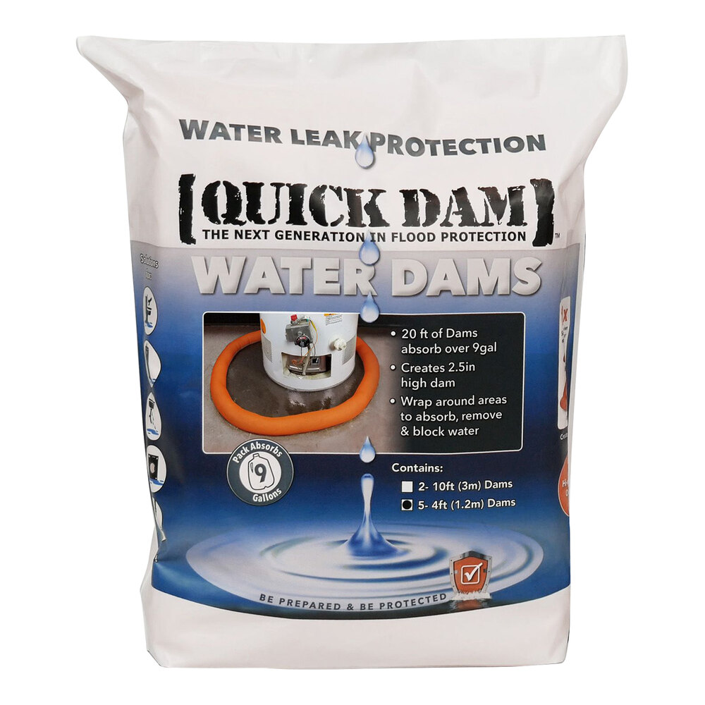 Quick Dam 4' Hi-Vis Orange Water Dam WUB24-5 - 5/Pack