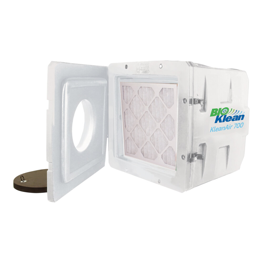 Novatek BioKlean KleanAir 700 22" x 22" x 21" 2-Speed HEPA Air Purifier with Carbon Filter ...