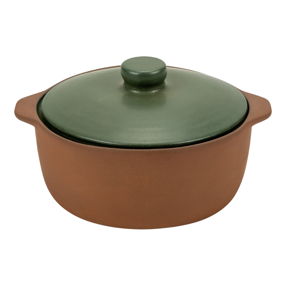 Maria Portugal Terracota Terra 17 oz. Green Stoneware Casserole Dish ...