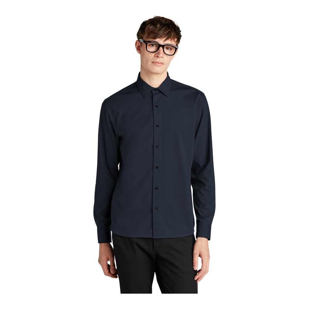 Mercer+Mettle MM2000 Unisex Customizable Night Navy Long Sleeve Stretch ...