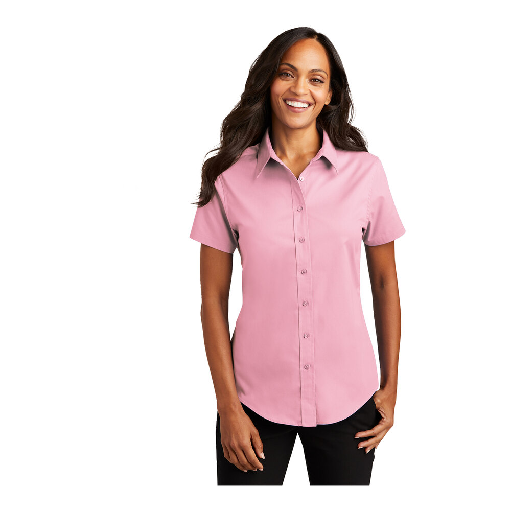 Port Authority L508 Women's Customizable Light Pink Short Sleeve ...