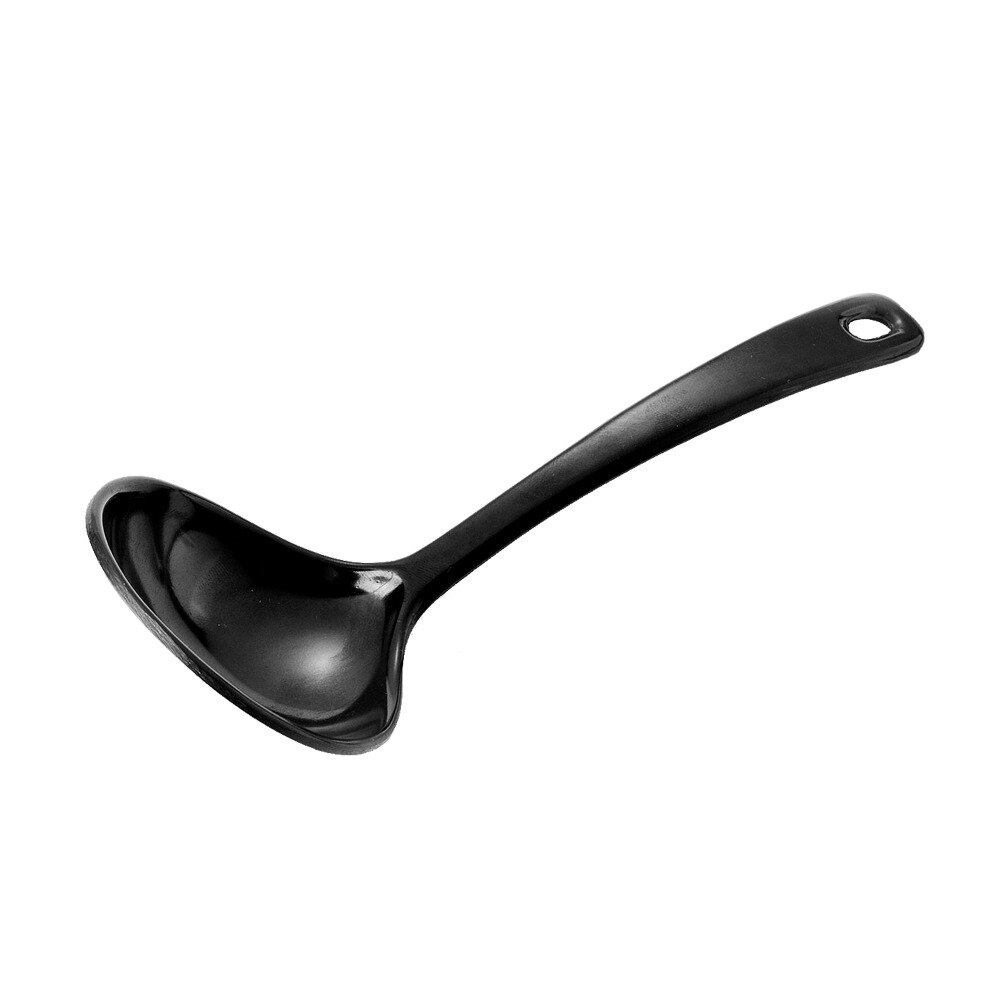 Elite Global Solutions 114 Zen 6 5/8" Black Soup Spoon - 6/Pack