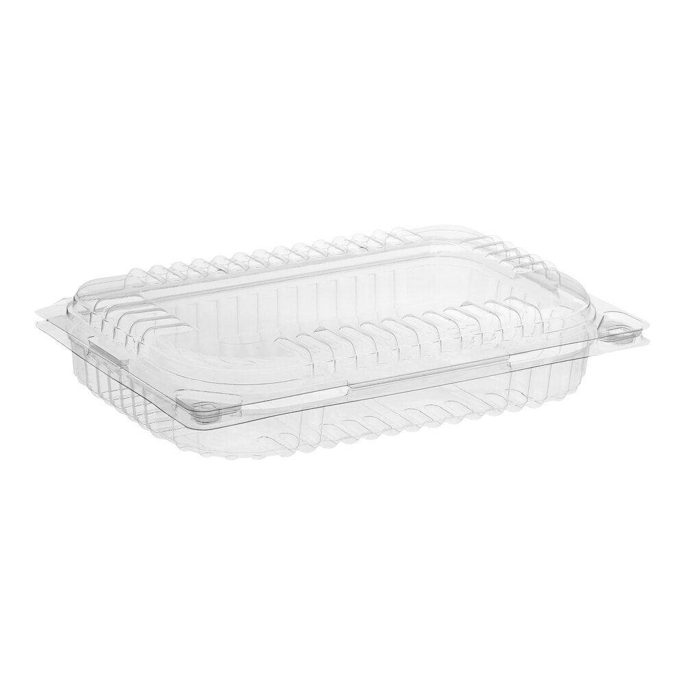D&W Fine Pack 2 Qt. Clear Vented Rim Plastic Clamshell Produce / Berry ...