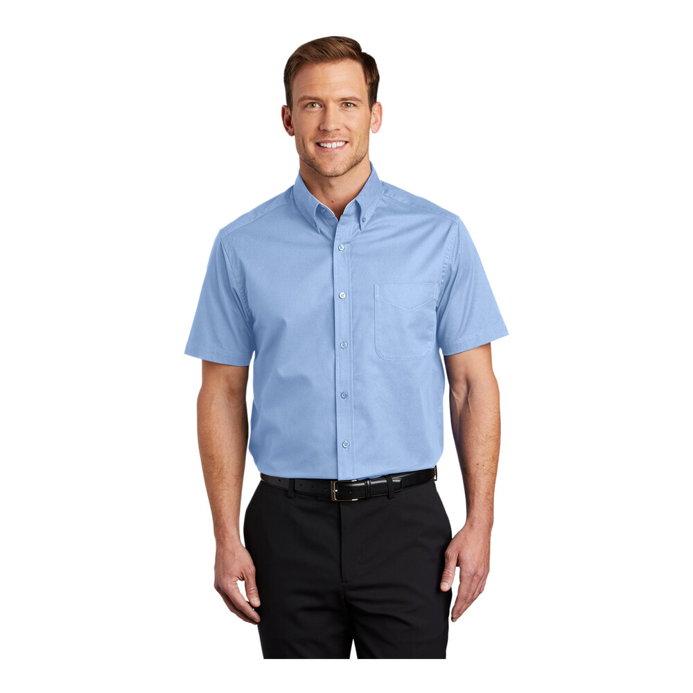 Port Authority S508 Unisex Customizable Light Blue / Light Stone Short ...