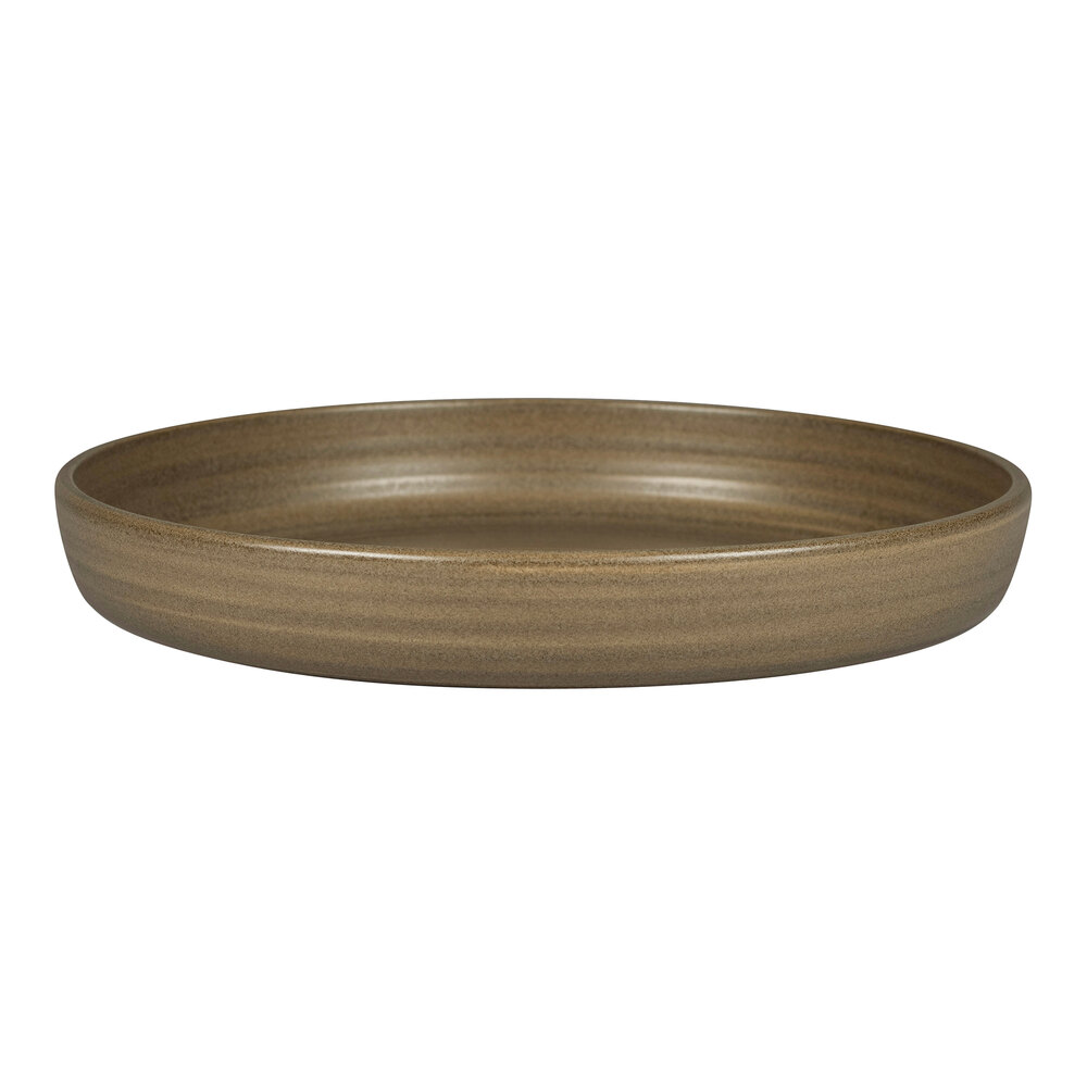 RAK Porcelain Rakstone Selva 11" Dark Brown Porcelain Deep Plate - 2/Case