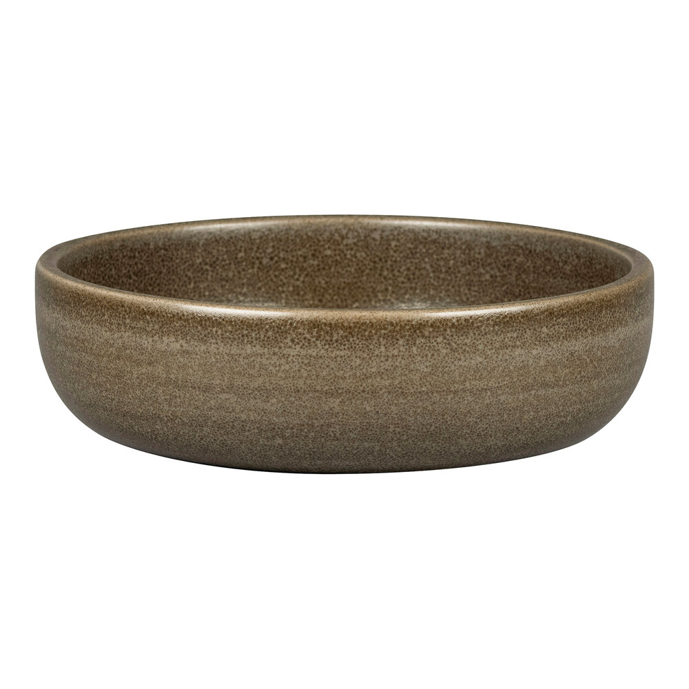 RAK Porcelain Rakstone Selva 6 5/16" Dark Brown Porcelain Deep Plate - 4/Case