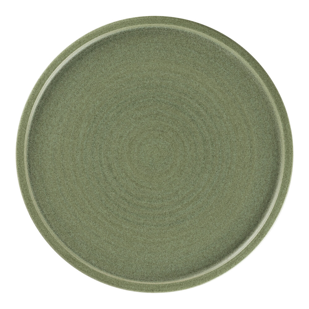 RAK Porcelain Rakstone Selva 11" Dark Green Porcelain Flat Coupe Plate ...