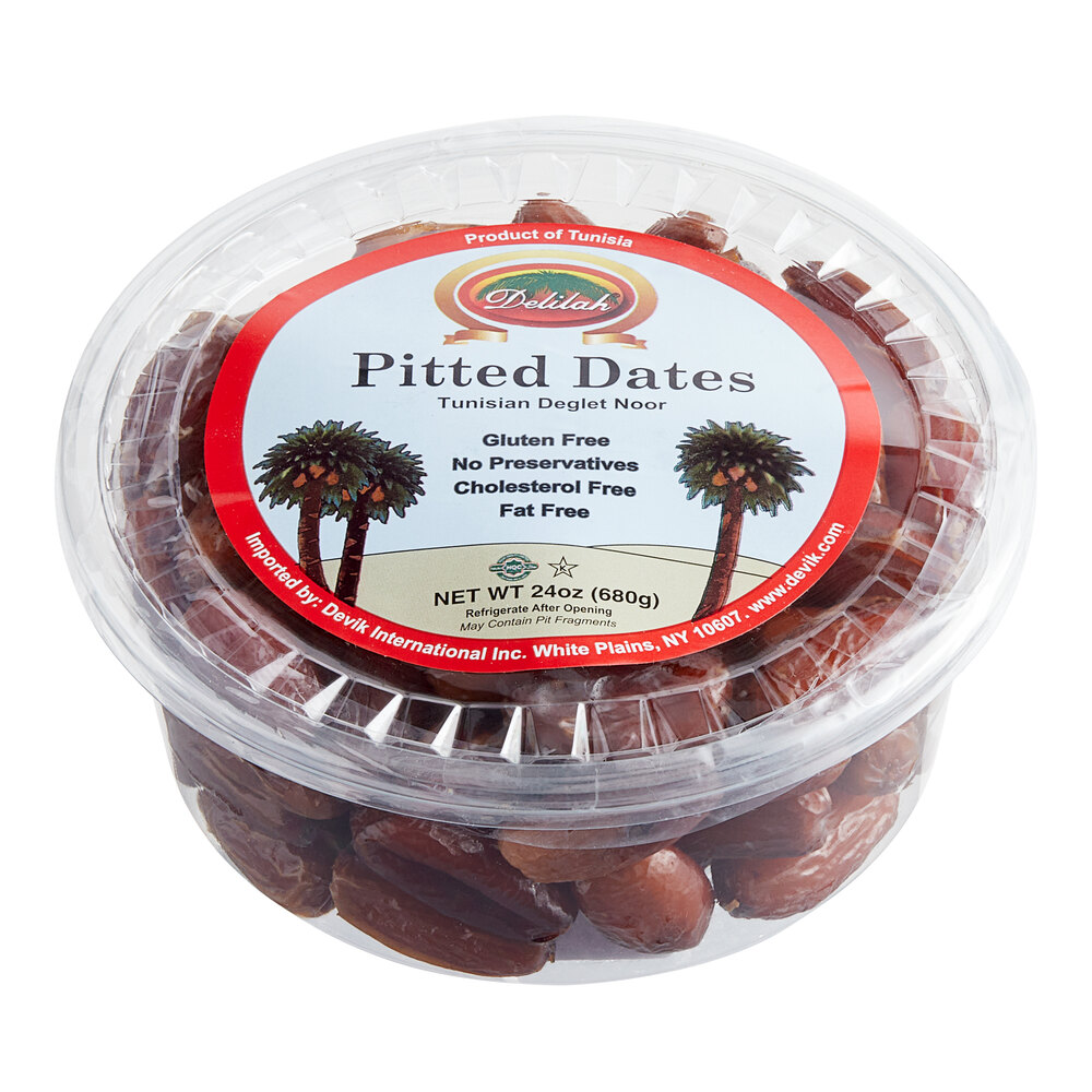 Dried Pitted Deglet Noor Dates 24 oz. - 12/Case