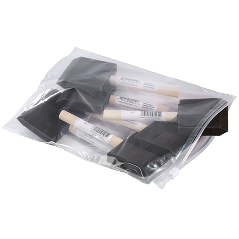 Lavex 16" x 12" 3 Mil Clear Reclosable Slider Top Polyethylene Bag ...