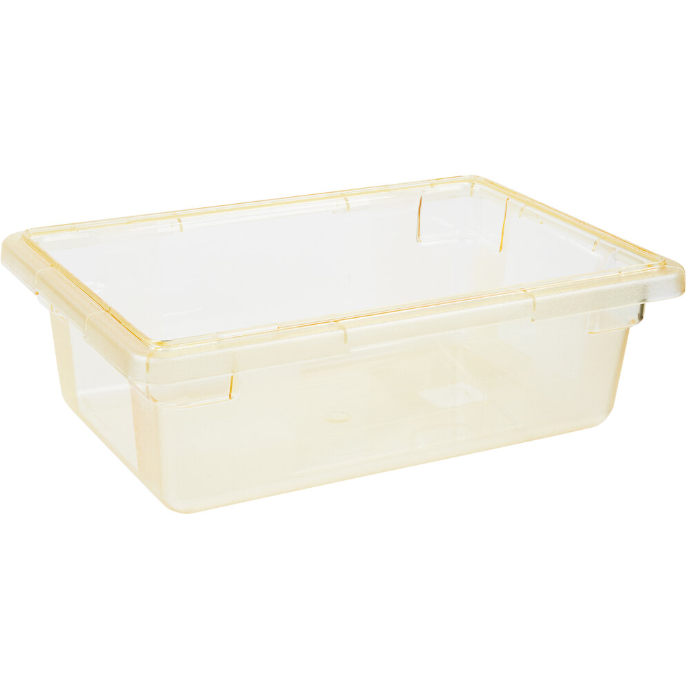 Carlisle 10611C22 StorPlus Yellow Food Storage Box - 18" x 12" x 6"