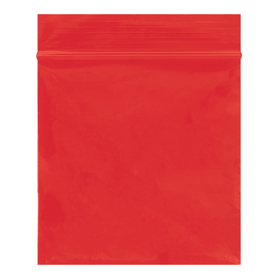 Lavex 9" x 12" 2 Mil Red Reclosable Polyethylene Bag - 1,000/Case