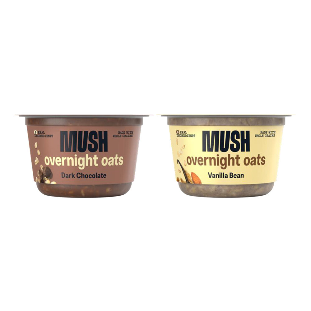 MUSH Dark Chocolate and Vanilla Bean Overnight Oats Variety Pack 5 oz ...
