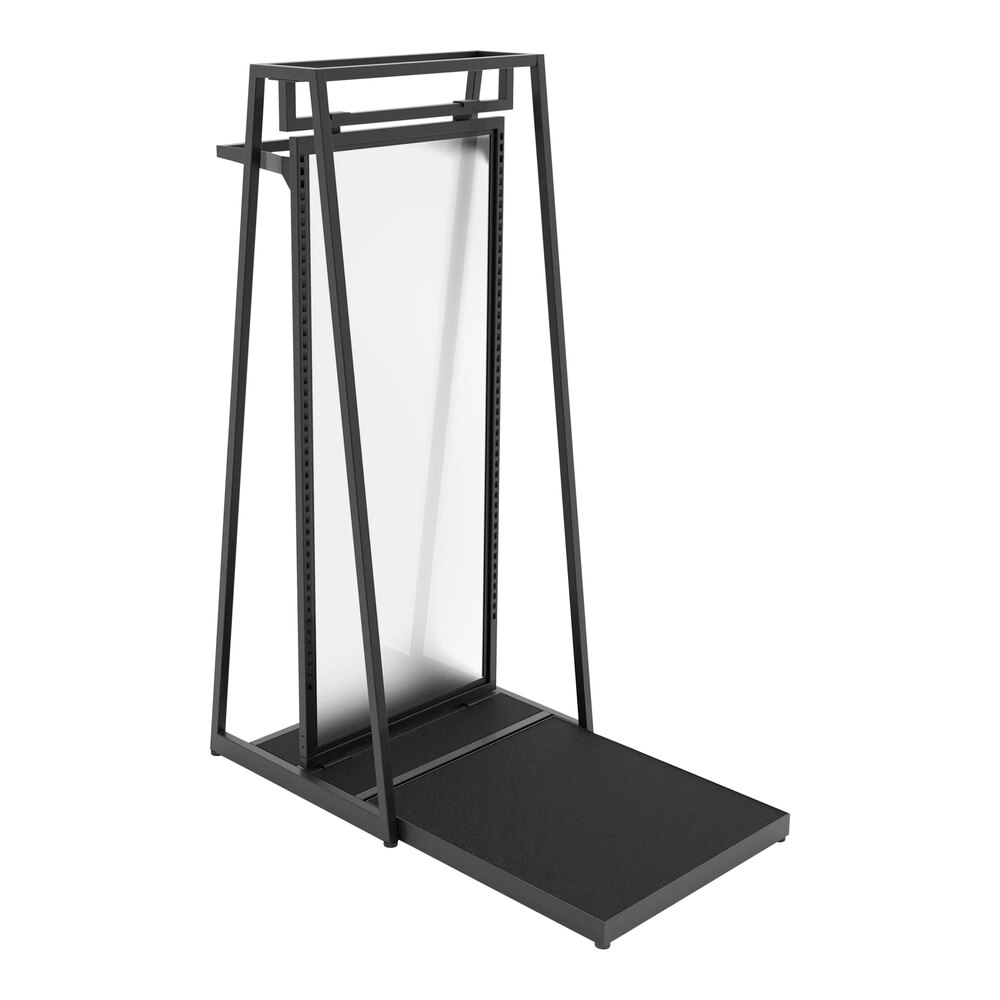 Econoco Aspect 24" x 62" Glossy Black Double-Sided A-Frame Outrigger ...