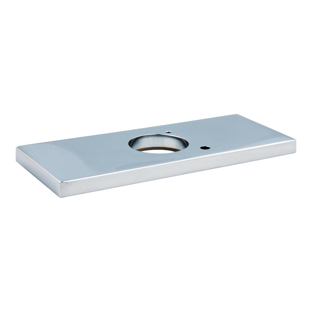 Delta Faucet 061305A 4" Chrome Rectangular Faucet Deck Plate for Driftex, Contrasta, and Rustica
