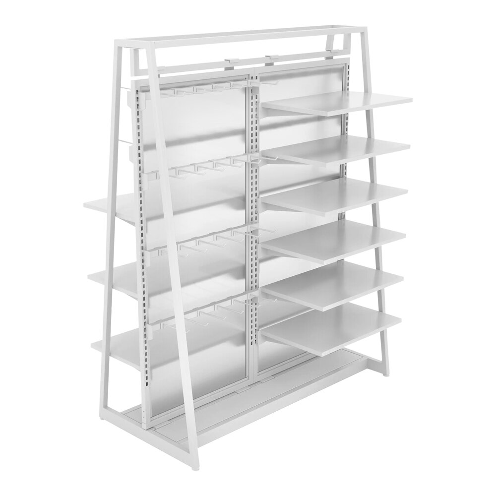 Econoco Aspect 48" x 62" Glossy White Double-Sided A-Frame Outrigger ...