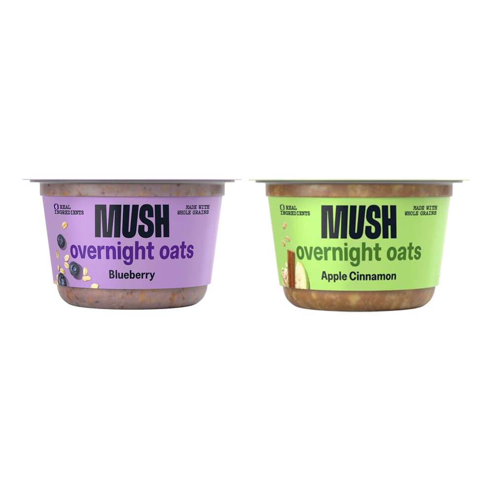 MUSH Blueberry and Apple Cinnamon Overnight Oats Variety Pack 5 oz ...