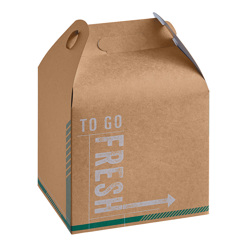 Inno-Pak To Go Fresh 8" x 6" x 8" Barn Take-Out Lunch Box / Chicken Box ...