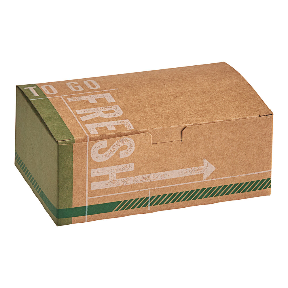 Inno-Pak To Go Fresh 7" x 4 1/4" x 2 3/4" Take-Out Snack Box / Chicken ...