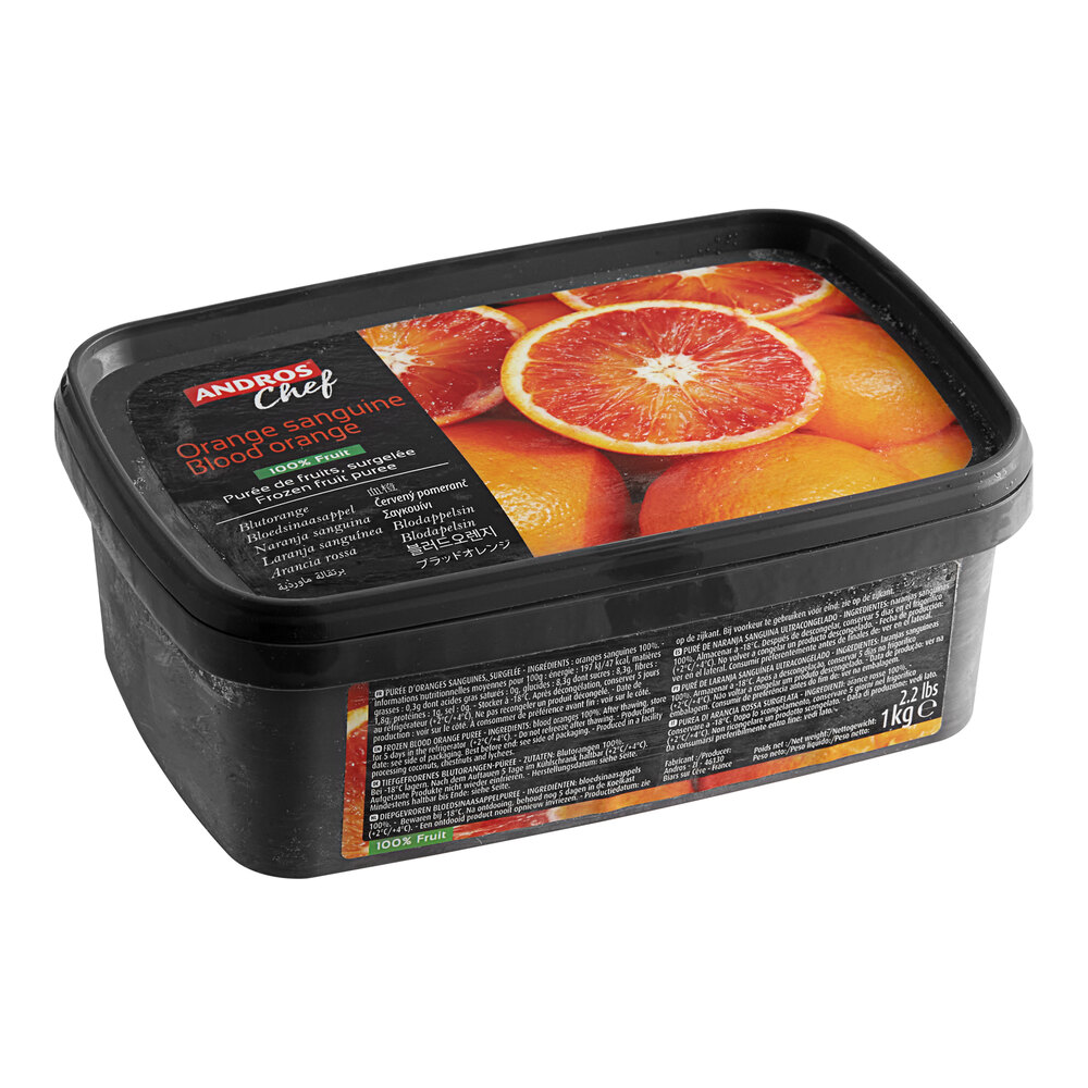 Andros Chef 100% Blood Orange Puree 2.2 lb.