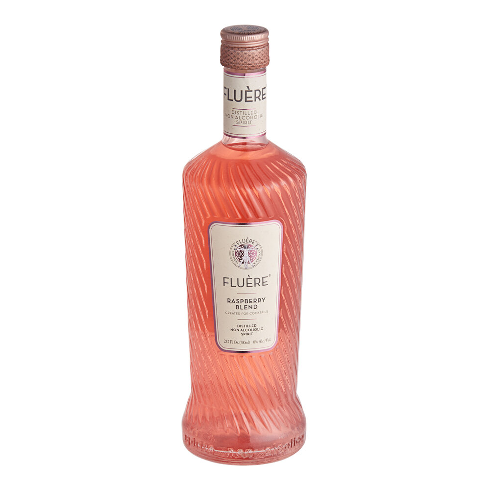 Fluere Non-Alcoholic Raspberry Blend Pink Gin 700 mL - 6/Case