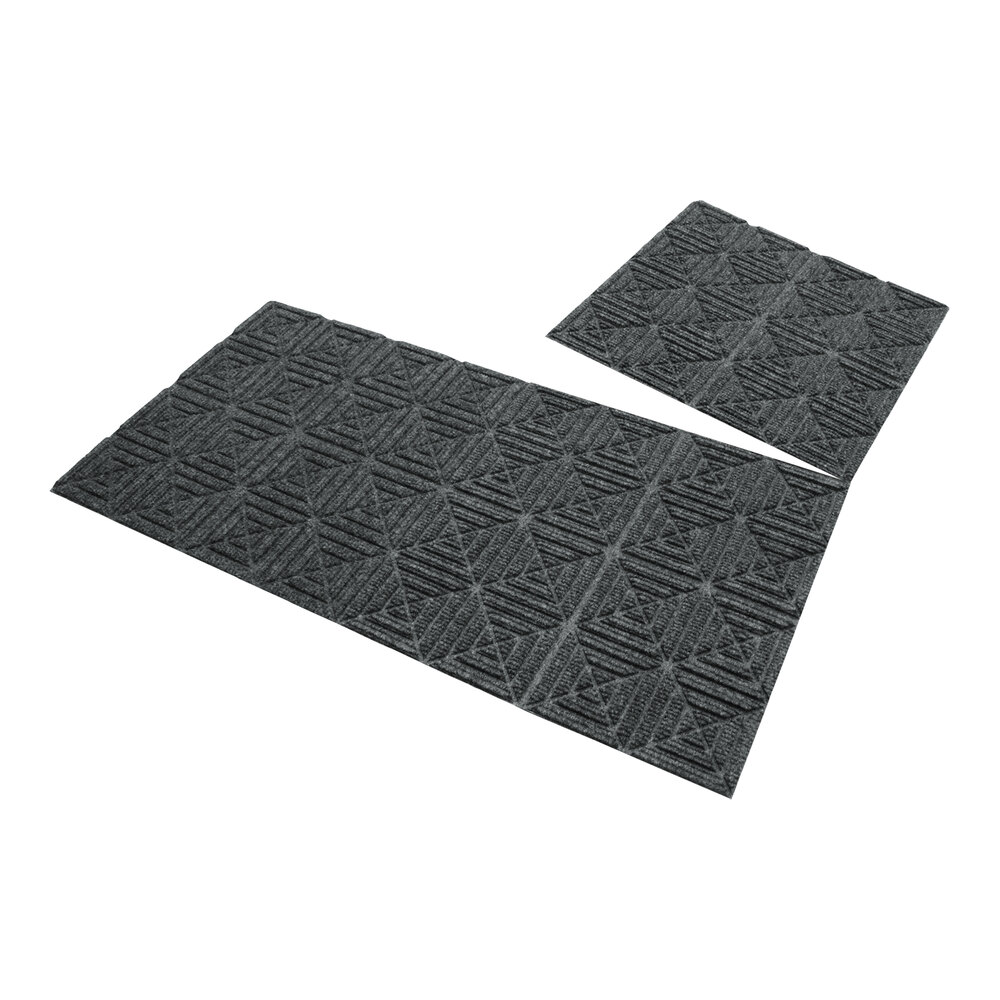 M+A Matting WaterHog Max 22157014000 18" x 18" Geometric Black Smoke ...