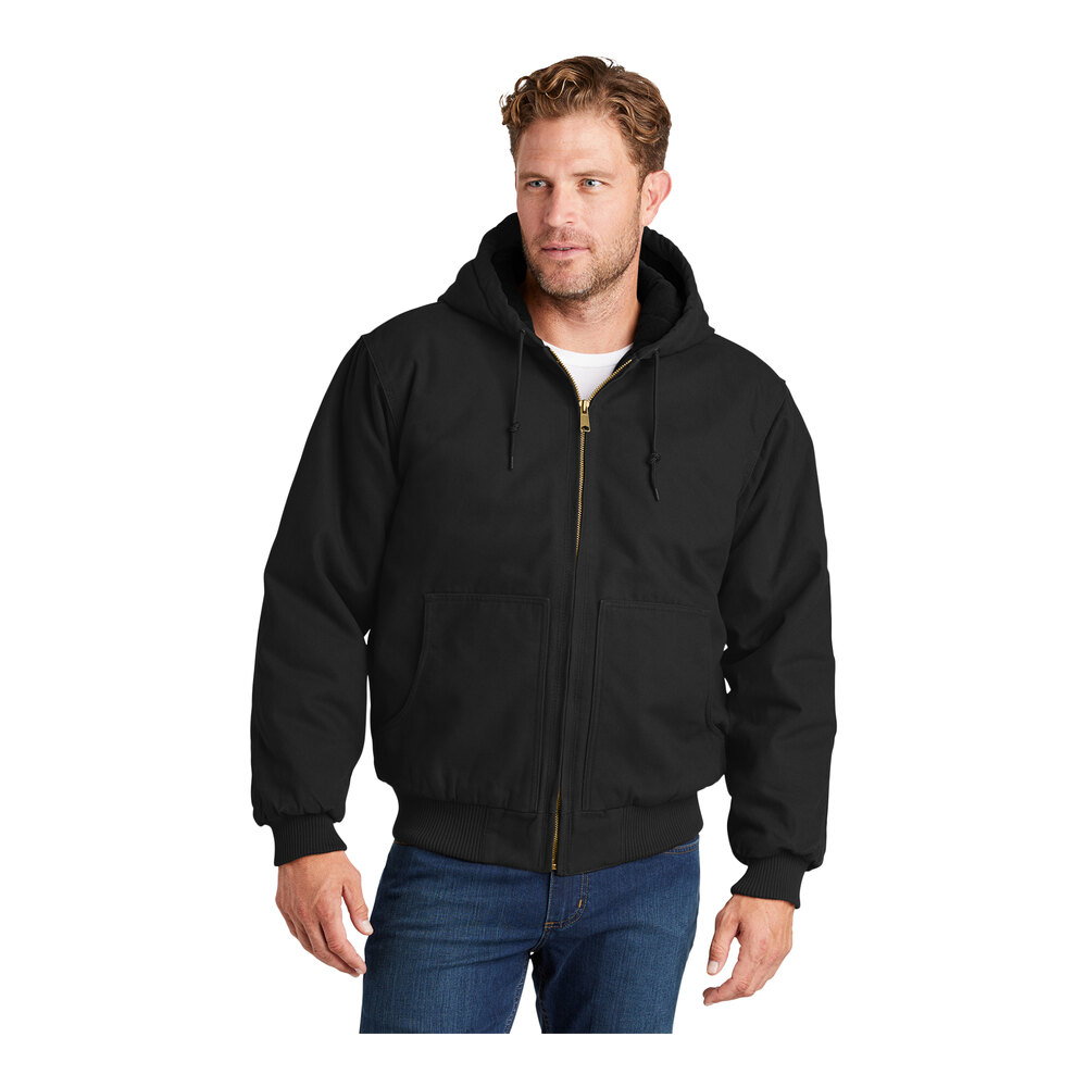 CornerStone CSJ41 Unisex Customizable Black Washed Duck Cloth Insulated ...