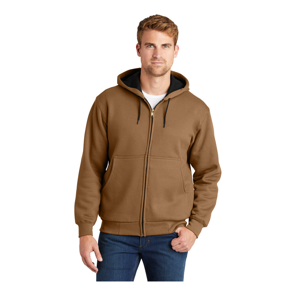 CornerStone CS620 Unisex Customizable Duck Brown Heavy Weight Full-Zip ...