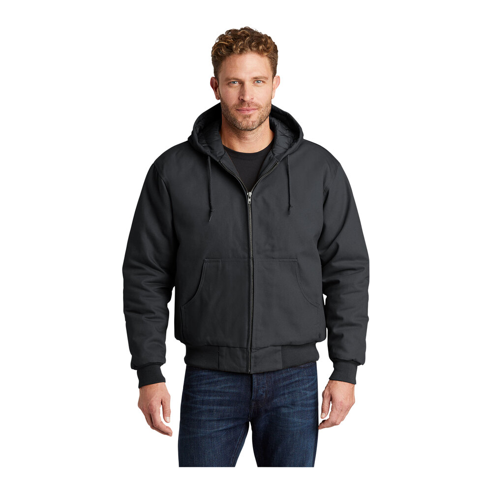 CornerStone J763H Unisex Customizable Charcoal Duck Cloth Hooded Work ...